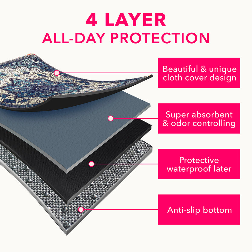 Pink Medallion Washable Pee Pads – PUPIBOO