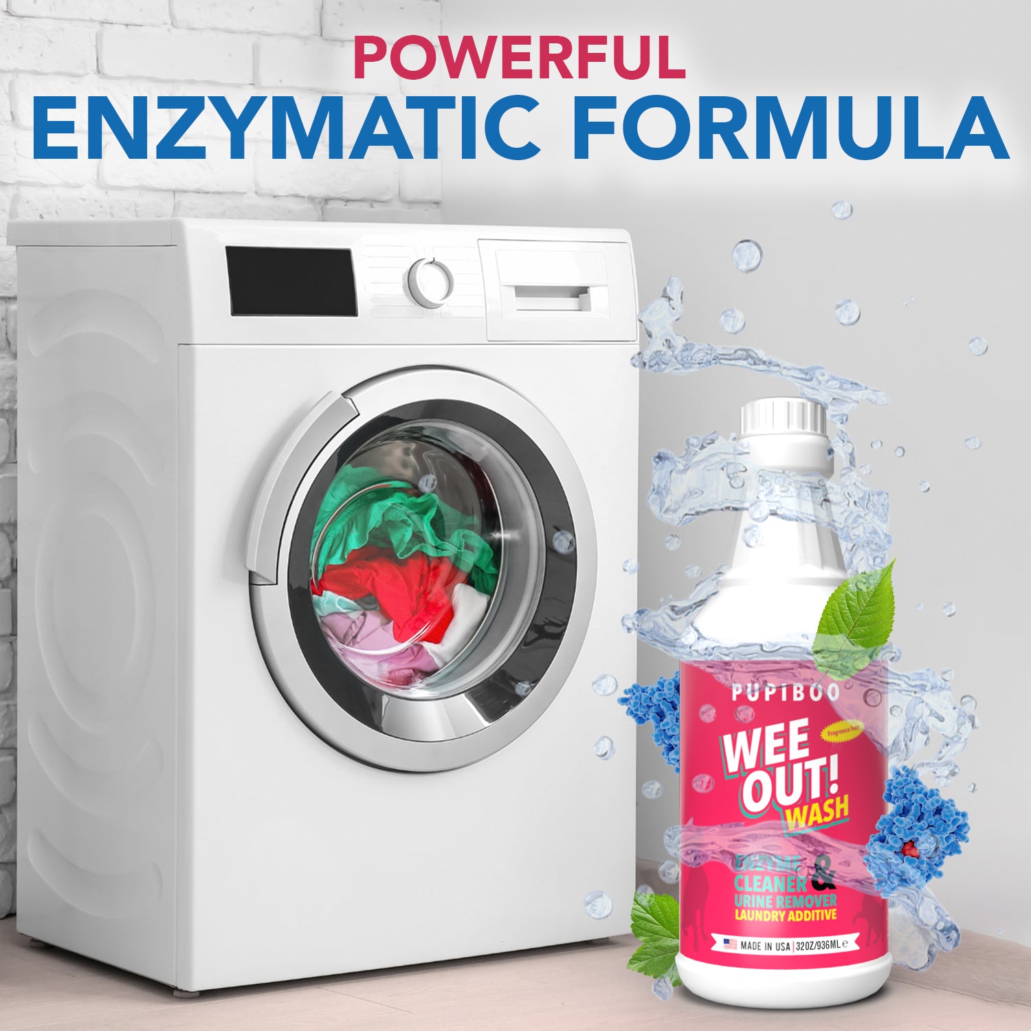 Wee Out Wash Enzymatic Laundry Additive 16 oz. – PUPIBOO